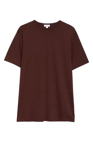 Sunspel Cotton Crewneck T-shirt - Bakelite