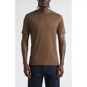 Sunspel Cotton Crewneck T-shirt Dark Walnut