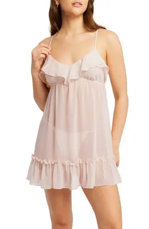 Rya Collection Love Joy Babydoll Chiffon Chemise & Thong