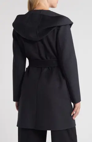 Bcbgmaxazria Hooded Wrap Coat - Charcoal