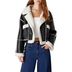 Blanknyc Faux Shearling Moto Jacket - Mountain View