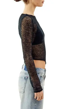 BDG URBAN OUTFITTERS Asymmetric Open Stitch Sweater