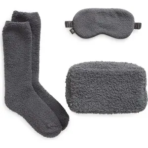 Barefoot Dreams Barefoot Dreams CozyChic® Eye Mask And Socks Set Coal
