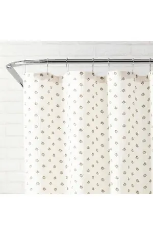 PERI HOME Block Print Gauze Shower Curtain