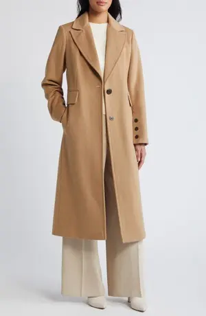 Sam Edelman Single-breasted Wool-blend Reefer Coat