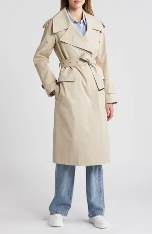 Sam Edelman Belted Trench Coat - Oat