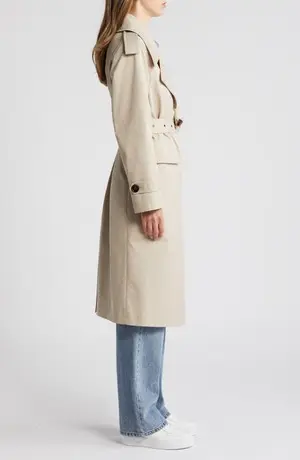 Sam Edelman Belted Trench Coat - Oat