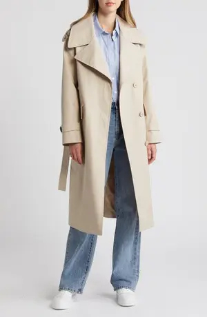 Sam Edelman Belted Trench Coat - Oat