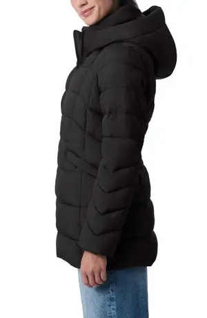 Bernardo Hooded Puffer Jacket With Bib