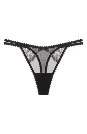 JOURNELLE Chiara Mesh Thong - Noir