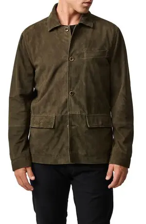 Rodd & Gunn Somerset Suede Shirt Jacket - Olive