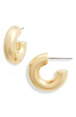 Nordstrom Demi Fine Chunky Hoop Earrings - 14k Gold Plated