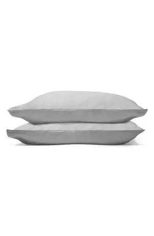 SIJO Set Of 2 400 Thread Count Organic Cotton Percale Pillowcases Dove