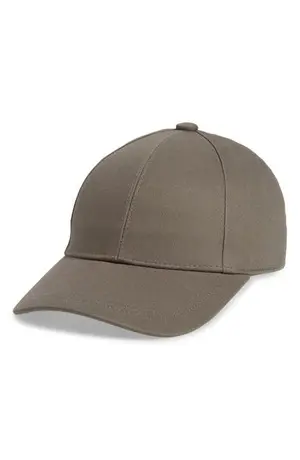 Vince Solid Twill Baseball Cap Light Grey