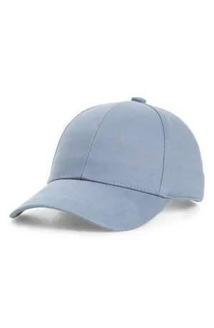 Vince Solid Twill Baseball Cap Medium Blue