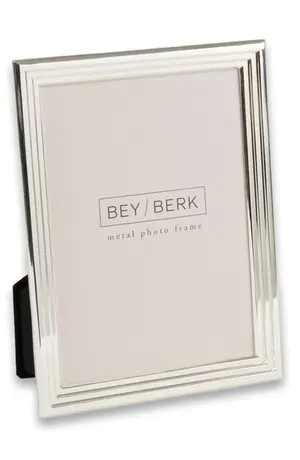 BEY-BERK Lance Picture Frame - Silver