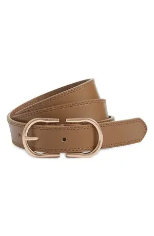 Nordstrom Camilla Leather Belt - Olive Breen