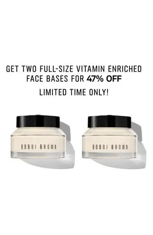 Bobbi Brown Vitamin Enriched Face Base Moisturizer & Primer Duo Set $138 Value