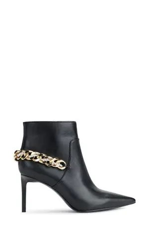 Karl Lagerfeld Paris Samra Chain Ankle Bootie - Black