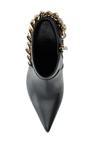 Karl Lagerfeld Paris Samra Chain Ankle Bootie - Black