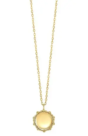 BONY LEVY 14K Gold Disc Pendant Necklace