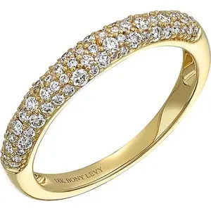 Bony Levy Pavé Diamond Stacking Ring - 18k Yellow Gold