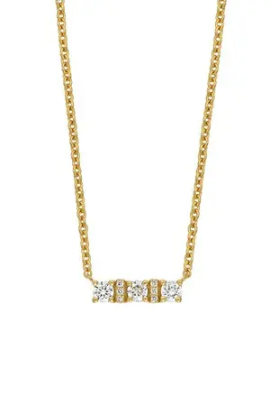 Bony Levy Audrey Small Diamond Bar Pendant Necklace - 18ky