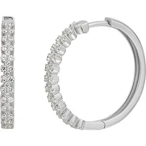 Bony Levy Rita Diamond Hoop Earrings - 18k White Gold