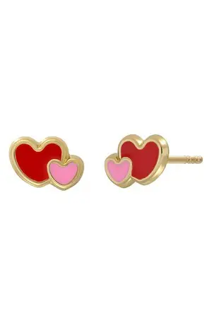 BONY LEVY Heart Stud Earrings