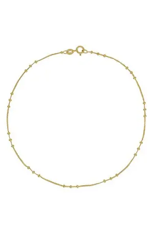 Bony Levy Mykonos 14k Gold Station Anklet - 14k Yellow Gold
