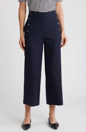 FRAME Sailor Snap Crop Trousers