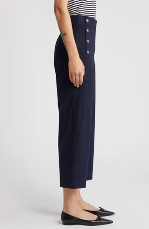FRAME Sailor Snap Crop Trousers