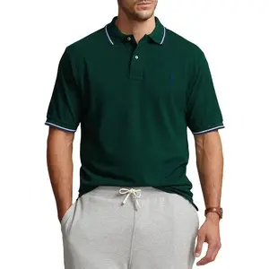 Polo Ralph Lauren Big & Tall Tipped Mesh Polo Shirt Moss Agate