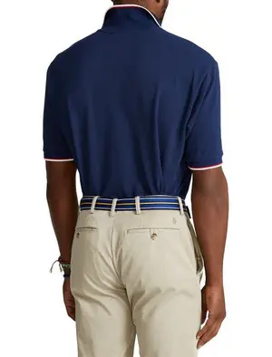 Polo Ralph Lauren Big & Tall Tipped Mesh Polo Shirt - Newport Navy