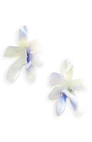 Lele Sadoughi Paper Lily Stud Earrings Cloudy Sky Multi