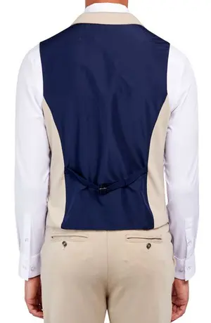 BROOKLYN BRIGADE Slim Fit Performance Knit Vest - Tan