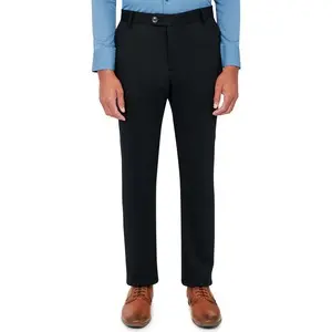 BROOKLYN BRIGADE Slim Fit Knit Dress Pants - Jet Black