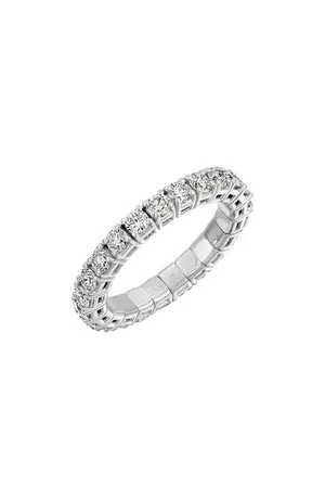 Bony Levy 18k Gold Diamond Stretch Ring - 18k White Gold/diamond