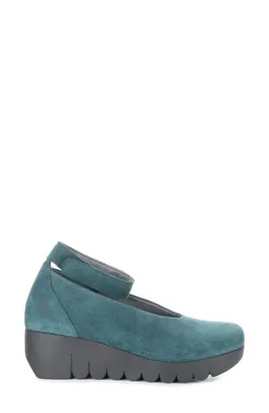 Fly London Vily Platform Wedge Pump - Petrol
