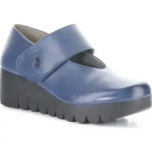 Fly London Vari Platform Wedge Pumps - Navy