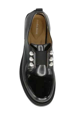 CHARLES DAVID Gent Imitation Pearl Studded Loafer