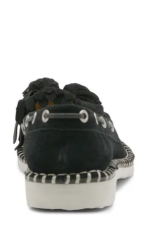 CHARLES DAVID Poppy Kiltie Fringe Loafer - Black-sd