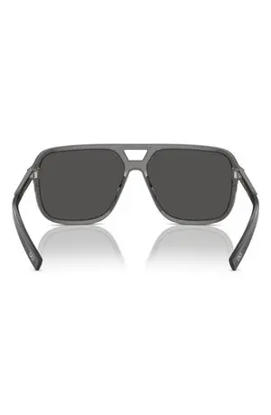 Dolce & Gabbana 61mm Flat Top Pilot Sunglasses