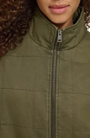 LEVI'S Box Quilted Water Resistant Cotton Jacket - Olive