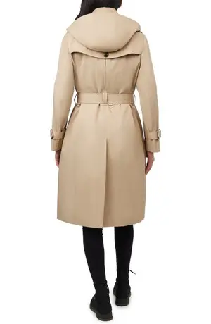 London Fog Water Resistant Belted Trench Coat With Removable Liner - Stone