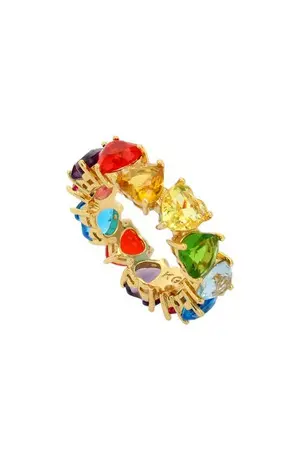 Kurt Geiger Heart Crystal Tennis Ring
