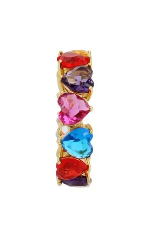Kurt Geiger Heart Crystal Tennis Ring