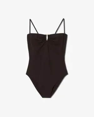 NILI LOTAN Shirred One-piece Swimsuit