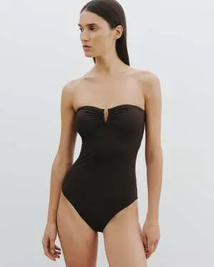 NILI LOTAN Shirred One-piece Swimsuit