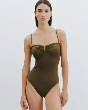 NILI LOTAN Shirred One-piece Swimsuit